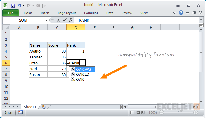 Excel Compatibility function | Exceljet